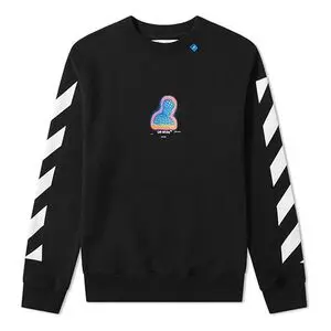 Off-White Thermo Striped Logo Slim-fit Sweatshirt - Black