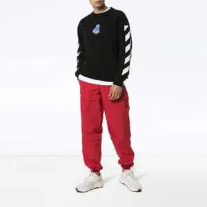 Off-White Thermo Striped Logo Slim-fit Sweatshirt