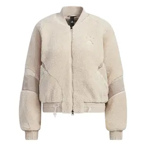 Adidas Fleece Zip Up Jacket - Beige