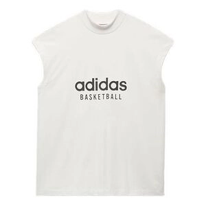 Adidas Basketball Sleeveless Tee - Cloud White/black