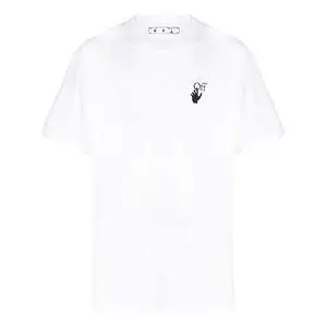Off-White Fw21 Logo Arrow Round Neck Short Sleeve Loose Fit - White