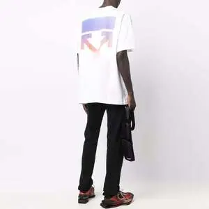 Off-White Fw21 Logo Arrow Round Neck Short Sleeve Loose Fit