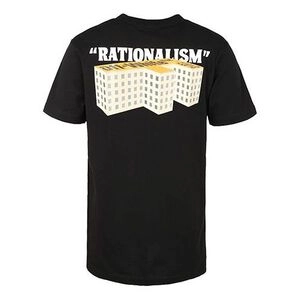 Off-White Alphabet Pattern Printing Round Neck Short Sleeve - Black