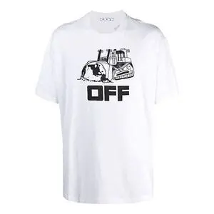 Off-White Short Sleeve Printed Pullover