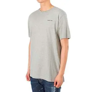 Off-White Chest Alphabet Logo Slim Fit Short Sleeve Gray