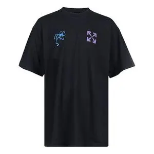 Off-White 90s Liquid Over Short-sleeve Tee 'black/blue - Multi-color