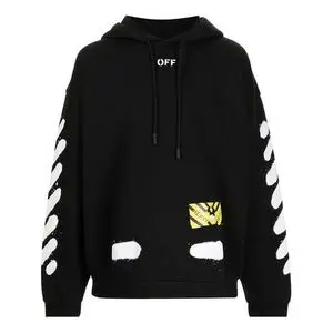 Off-White Splash Ink Graffiti Stripe Hoodie