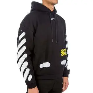 Off-White Splash Ink Graffiti Stripe Hoodie