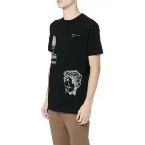 Off-White Small Character Pattern Printing Short Sleeve Ordinary Version