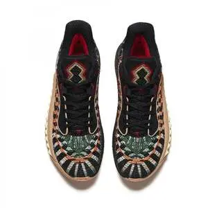 ANTA Shock Wave 6 Pro "tiger Spot" Sneakers - Black/green/orange