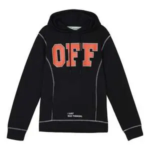 Off-White Appliqué Hooded Sweatshirt