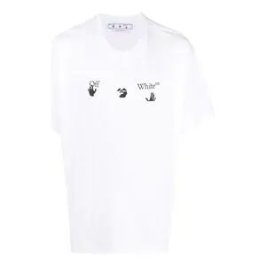 Off-White Ss22 Logo Printing Short Sleeve Loose Fit White T-shirt - Default Color