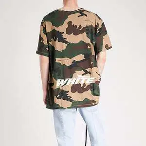 Off-White Alphabet Embroidered Short Sleeve Camouflage T-shirt - Default Colorway