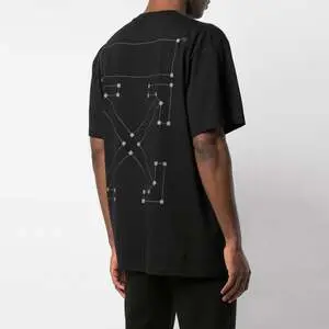Off-White Backbone Design X Short Sleeve Loose Fit