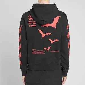 Off-White Bat Graphic Pullover Hoodie
