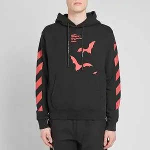 Off-White Bat Graphic Pullover Hoodie