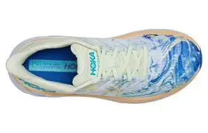 Hoka One One Clifton 8 Athletic Sneakers - White/blue