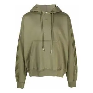 Off-White Long Sleeve Hooded Sweatshirt - Default Color