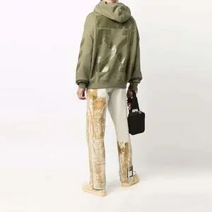 Off-White Long Sleeve Hooded Sweatshirt