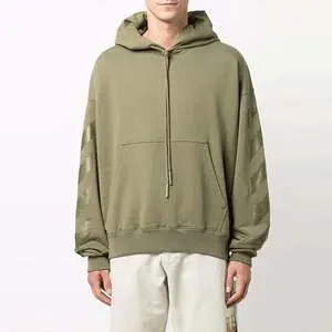 Off-White Long Sleeve Hooded Sweatshirt