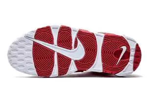 Nike More Uptempo 'white Red' Sneakers - White/red