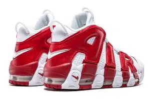 Nike More Uptempo 'white Red' Sneakers - White/red