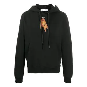 Off-White Pascal Printing Hooded Pullover - Black