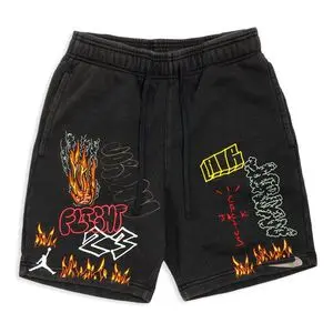 JORDAN X Cactus Jack Travis Scott Mj Fleece Shorts - Black