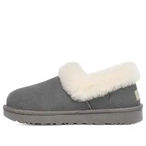 UGG UGG Slip On Slipper With Fur Trim Gray