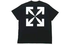 Off-White Chest Painting Printing Short Sleeve - Black