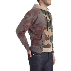 Off-White Splicing Long Sleeves Camouflage Hoodie