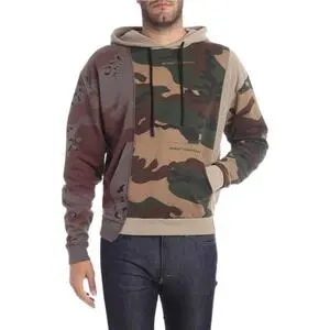 Off-White Splicing Long Sleeves Camouflage Hoodie