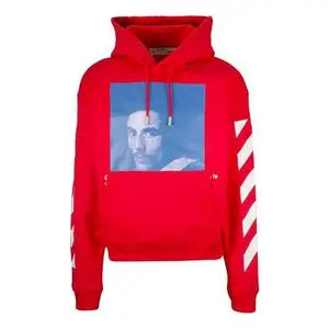 Off-White Business Casual" Hoodie - Red