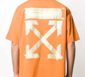 Off-White Bronzing Arrow Rubber Strap Patch Short Sleeve T-shirt - Default Colorway