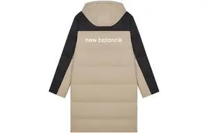 NEW BALANCE Winter Long Down Jacket Asia Sizing 'beige Black