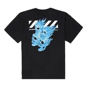 Off-White Skeleton Print Short Sleeve Oversized - Black