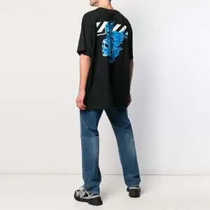 Off-White Skeleton Print Short Sleeve Oversized
