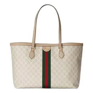 Gucci Ophidia Medium Gg Tote - Beige/white