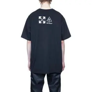Off-White Climbing New Heights Print Printing Loose - Black