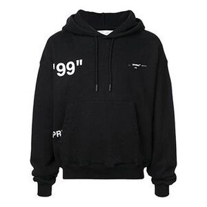 Off-White Hoodie With Graphic Print - Black