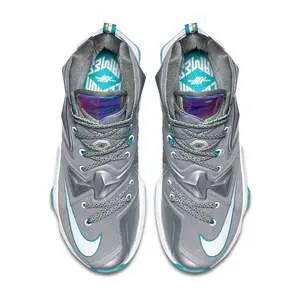 Nike Lebron 13 "hologram" High Top Athletic Sneakers - Wolf Grey/white/blue