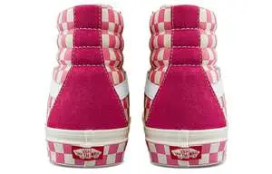 VANS Sk8-hi Checkerboard Sneakers - White/pink