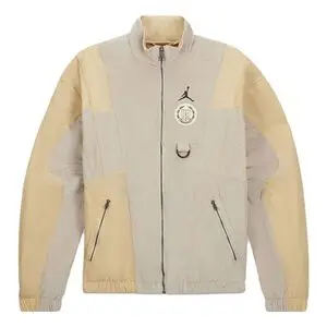 JORDAN X Htg Crossover Contrast Color Stitching Logo Stand Collar Jacket Asia Edition