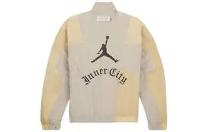 JORDAN X Htg Crossover Contrast Color Stitching Logo Stand Collar Jacket Asia Edition