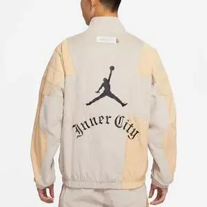 JORDAN X Htg Crossover Contrast Color Stitching Logo Stand Collar Jacket Asia Edition