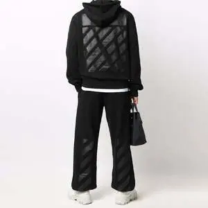 Off-White Ss22 Diagonal Stripes Bundle Feet Sports Pants/trousers/joggers Black - Default Color