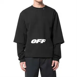 Off-White Cotton Long Sleeve Sweatshirt