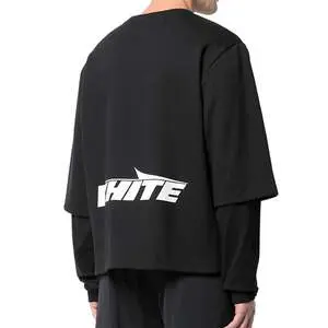 Off-White Cotton Long Sleeve Sweatshirt