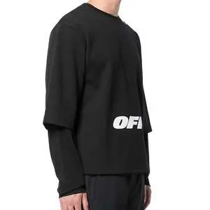 Off-White Cotton Long Sleeve Sweatshirt