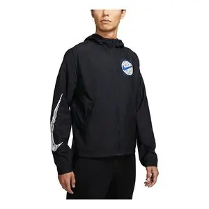 Nike Wild Run Casual Running Hooded Jacket - Black